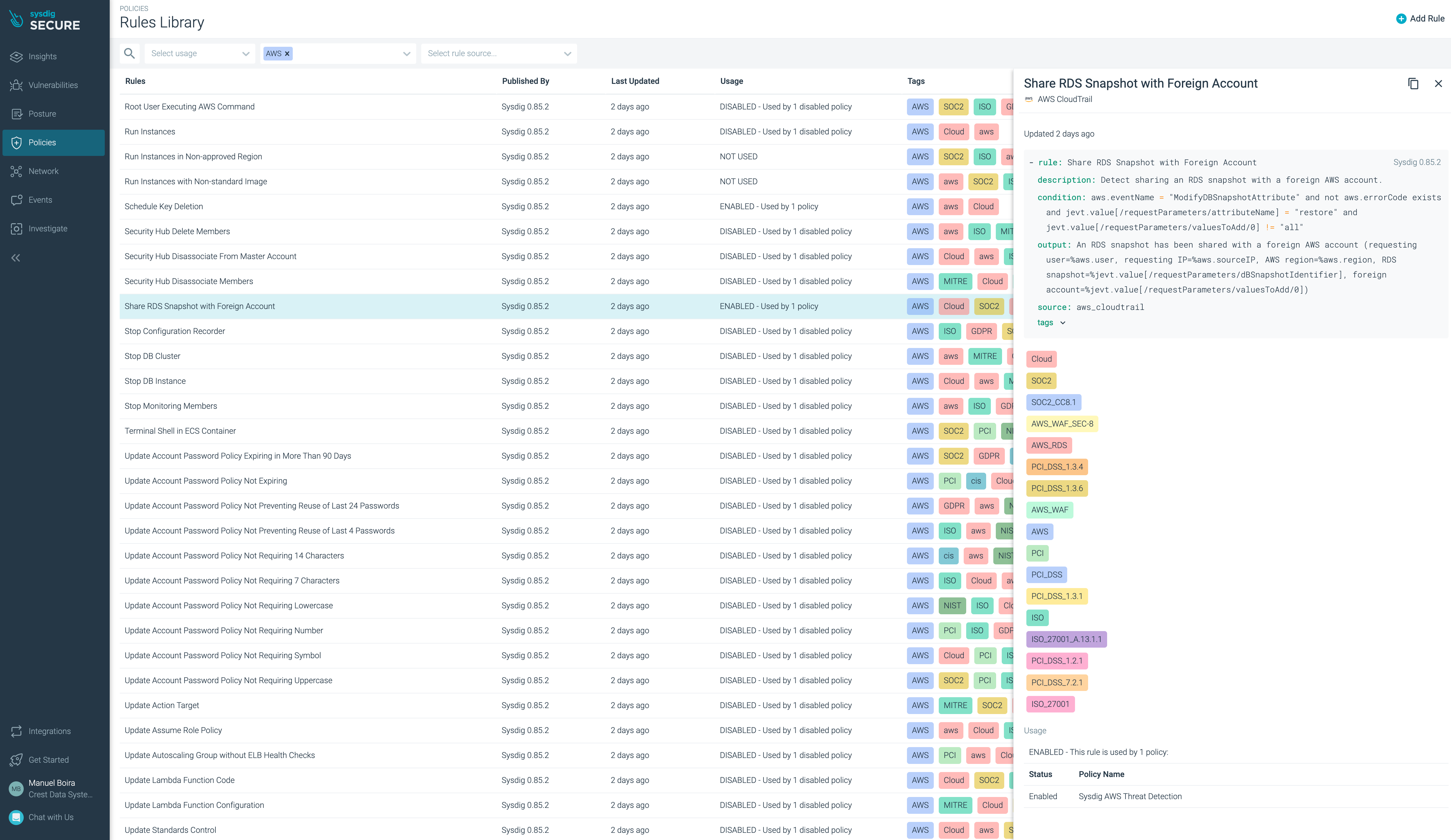 Modifying A Falco Rule For Cloudtrail Secure Devops With Aws And Sysdig